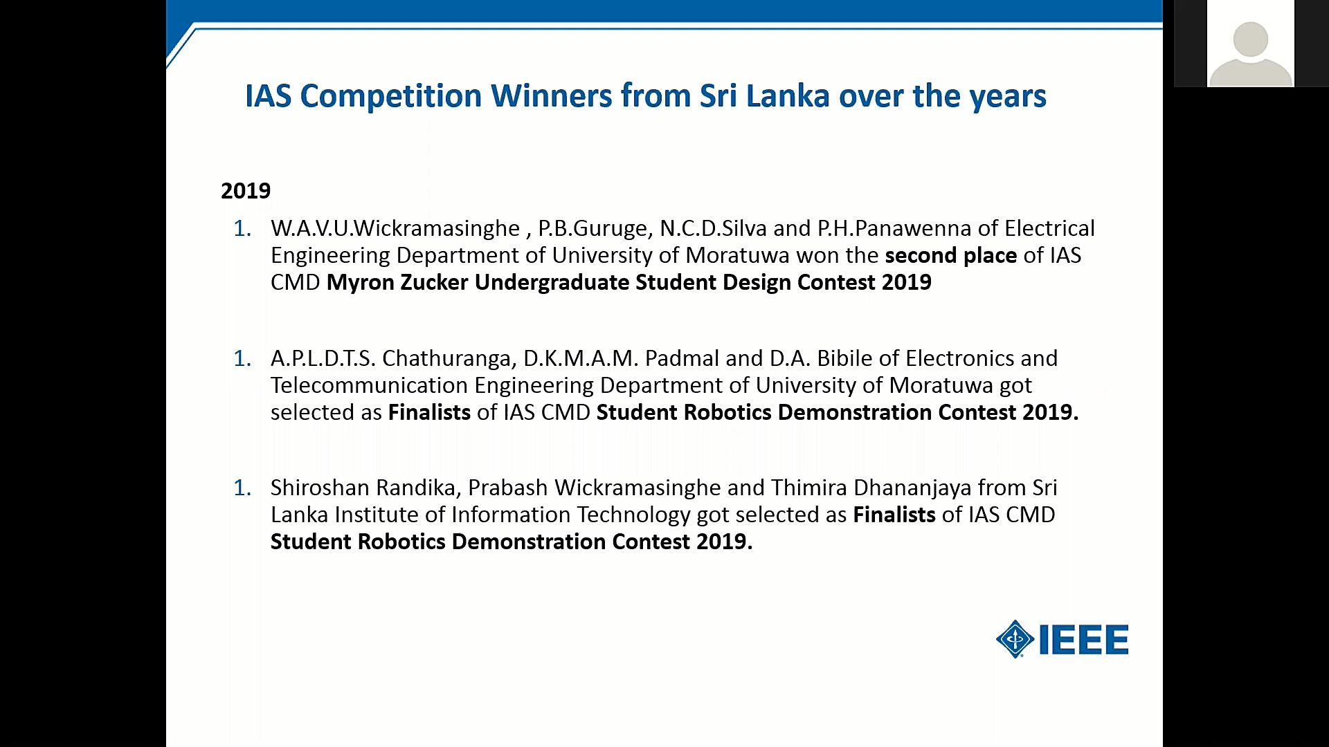 Awareness Session on IAS and IAS CMD Competitions – IEEE Industry ...